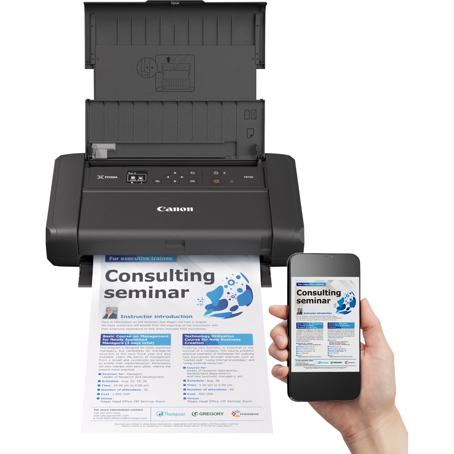 Imprimante jet d'encre portable Canon PIXMA TR150 dans Imprimantes wifi ... Imprimante jet d'encre portable Canon PIXMA TR150 dans Imprimantes wifi ...