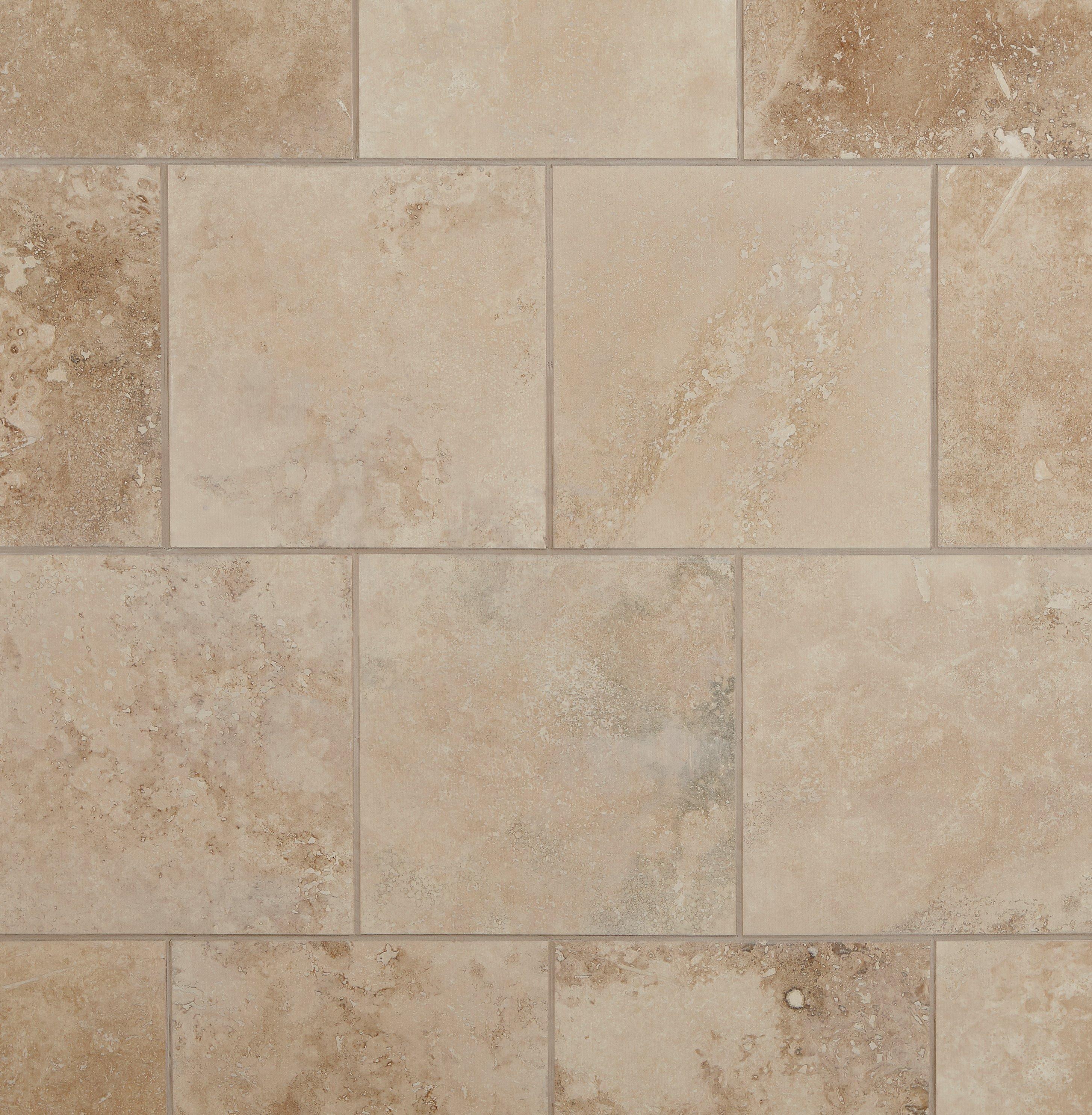 Mediterranean Rustic Chiseled Travertine Tile - 16 x 16 - 922101147 ...